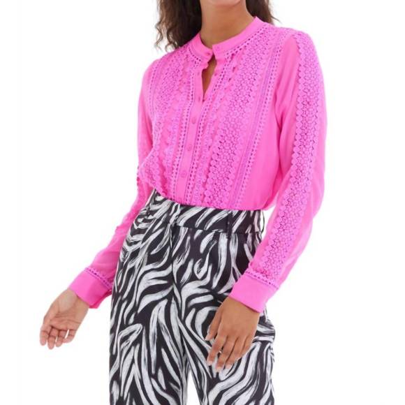 ALLISON NEW YORK | Tops | New Allison New York Gabriella Blouse In Pink | Poshmark